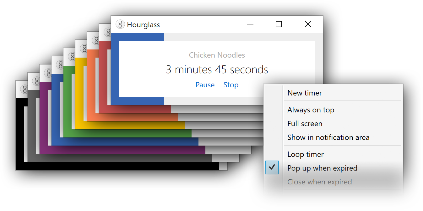 Hourglass - The simple countdown timer for Windows