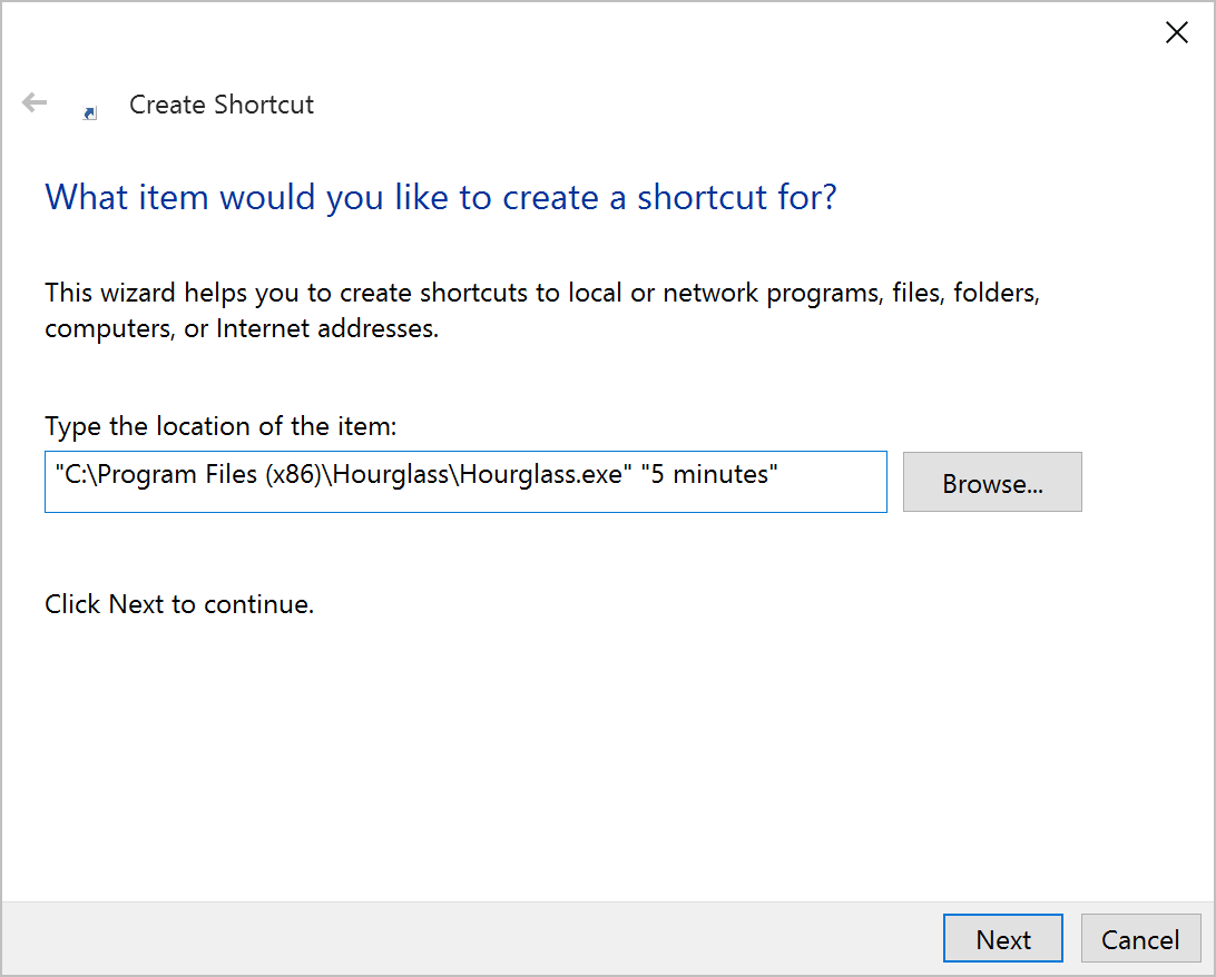 Hourglass - The simple countdown timer for Windows
